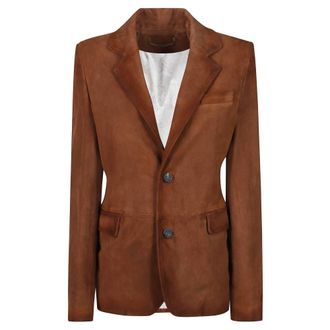Golden Goose Waxed Suede Jacket - - Jackets - Damen - Braun - L