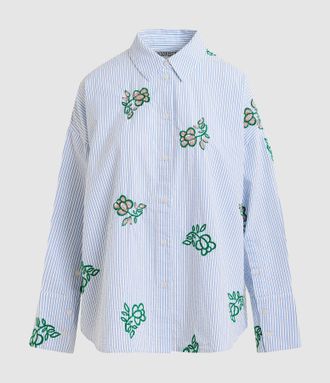 Essentiel Chemise Jalinki Vert Bleu