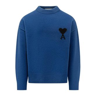 Ami Pull col rond - Homme - Pulls - Bleu - Taille: XS