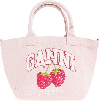 Ganni Femme, Sacs, Rose, Taille: ONE Size Shopper Logo Bag