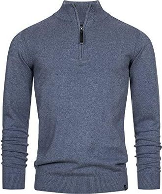 Indicode Hommes Gore Pullover | Pull composé à 80% de Coton China Blue Mix XL