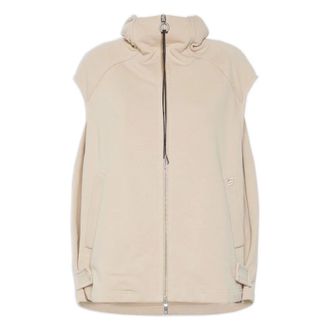 Sportmax Gilet Oversize en Molleton de Coton - Femme - Vestes - Beige - Taille: 36 FR