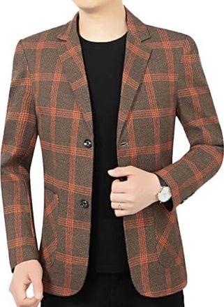 Generic Hommes Casual Plaid Slim Fit Costume Veste l&eacute;ger Casual Blazer &agrave; r&acirc;ches pour Les Hommes Slim Fit Tuxedo Bal Costumes de mari&eacute;
