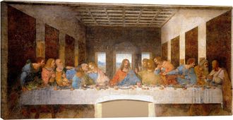 Posterlounge Das Abendmahl Leinwandbild von Leonardo da Vinci 100 x 50 cm Wandbilder Wanddeko