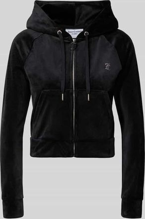 Juicy Couture Sweatjacke mit Samtoptik Modell MADISON HOODIE