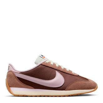 Nike Waffle Debut Sneaker f&uuml;r Damen, Wildleder, Keilabsatz (Braun/Pink)