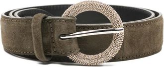 Orciani Verzierter Gürtel mit runder Schnalle - Grün