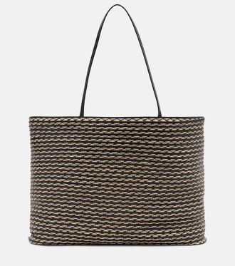 The Row Sac Beau Large en raphia et cuir