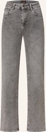 Miss Goodlife Miss Goodlife Straight Jeans Mit Schmucksteinen grau