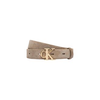 Calvin Klein Femme, Accessoires, Beige, Taille: ONE Size Suede Textured Slim Belt