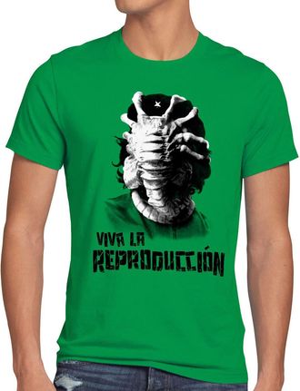 style3 Viva Facehugger T-Shirt Herren Revolution Revolution Liberta Xenomorph, Gr&ouml;&szlig;e:L, Farbe:Gr&uuml;n