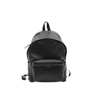 Saint Laurent Embossed-logo Leather Backpack