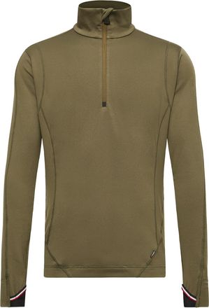 Moncler Moncler Sweat Semi-zipp&eacute; Polartec, Homme, Vert, Taille: 3xl
