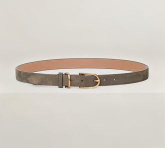 Reptiles House Etoile schnalle und nahtloser wildledergürtel 25mm - Turteltaube