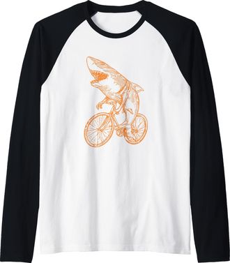 Seembo Shark Radfahren Fahrrad Strand Radfahrer Fisch Biker Reitrad Raglan