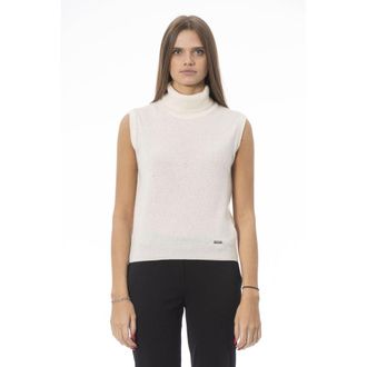 Baldinini Wei&szlig;er Wollpullover f&uuml;r Frauen
