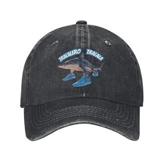 Generic Casquette de Baseball Homme, Casquette de Baseball Shark Hommes Femmes Denim Italien Brainrot Casquettes lav&eacute;es Casquette Entra&icirc;nements d&eacute;contract&eacute;s e