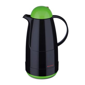 Rotpunkt Isolierkanne 215 CHRISTINE 1,5 l | Zweifunktions-Drehverschluss | BPA Frei- gesundes trinken | Made in Germany | Warm+Kalthaltung | black/electric gra