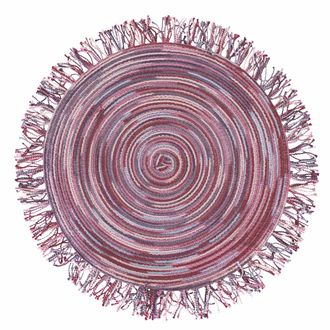 Villa D'Este Home Tivoli Provence Tischsets, rund, mit Fransen, Violett, mittelgro&szlig;, 6 St&uuml;ck