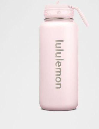 lululemon Bouteille Back to Life 950 ml Bouchon avec paille - Rose