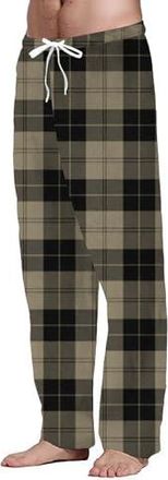 Generic Pantalon de d&eacute;tente &agrave; carreaux &eacute;cossais pour homme, pantalon de pyjama classique en coton, taille &eacute;lastique, l&eacute;ger, tissu doux, coupe d&eacute;contract&eacute;e, v&ecirc;