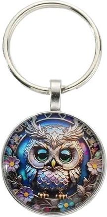 Generico de Owl - Tour &agrave; oiseaux en m&eacute;tal | Bijoux porte-porte-cl&eacute;s pour oiseaux doiseaux | Mat&eacute;riau en de haute qualit&eacute;, porte-cl&eacute;s portatifs d&eacute;coratifs pour 