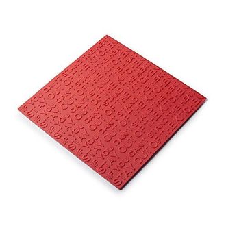 Zeal hitzebeständig rutschfeste Untersetzer Topfuntersetzer, Silikon, Rot, 19,4 x 19,4 x 19,4 cm