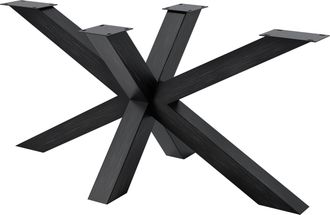 Clp Tischbeine Metall schwarz Esstisch Harlan, Tischgestell pulverbeschichtet, besonders stabil bis 300 kg belastbar, für DIY-Tische, Farbe:Industrial sch