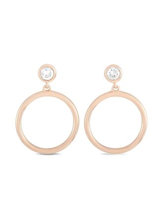 Luxury Bazaar boucles doreilles en or rose 14ct serties de diamants