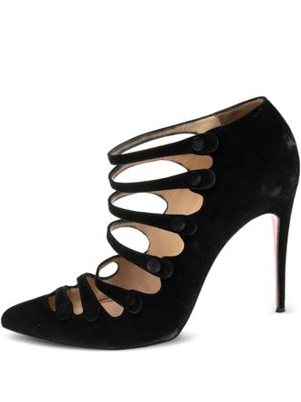 Christian Louboutin escarpins Viennana 105 mm en daim - Noir