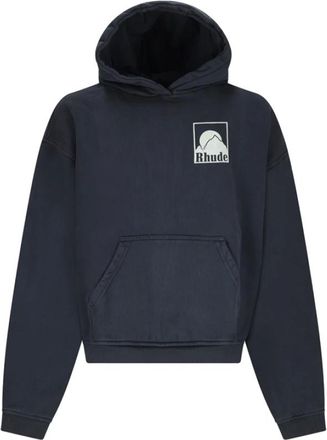 Rhude Homme, Sweatshirts et sweats &agrave; capuche, Noir, Taille: XL Moonlight Badge Sweat &agrave; capuche