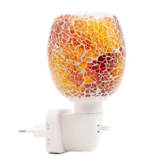 Candle-Brothers elektrische Duftlampe | Duftlampe Sunset | Aromalampe für Duftwachs | Nachtlicht für Steckdose | Duftlampe Keramik Weiß | Steckdosen Lampe für Büro, S