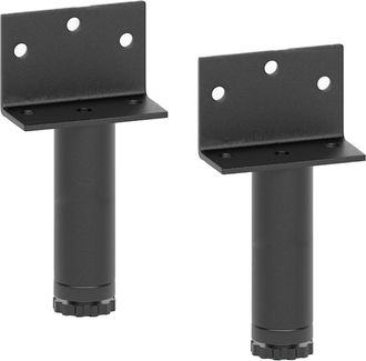 Generic Sofa Beistelltisch F&uuml;&szlig;e, 2er-Set Verstellbare M&ouml;belbeine Aus Metall, Mit Schrauben F&uuml;r Schrank- Und Tischbeine, Kommoden, Betten, St&uuml;hle, Schr&auml;nke(Sch