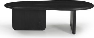 Giga Meubel Couchtisch Organische Form - Schwarz - Mangoholz - 130cm - Couchtisch Sira