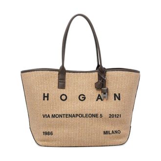 Hogan Address Rafia Tote - - Bags - Damen - Beige - ONE SIZE