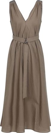 Brunello Cucinelli Femme, Robes, Brun, Taille: 38 FR Duna Cotton Dress