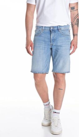 Replay Jeans-Shorts Grover in Bleached-Optik, Straight Fit in