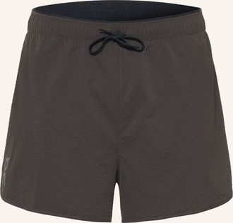 On 2-In-1-Laufshorts Performance Volt braun