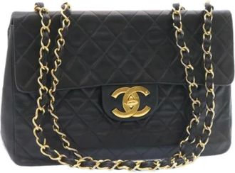 Chanel Sac bandouli&egrave;re vintage en cuir Pre-owned - Femme - Pre-owned - Noir - Taille: ONE Size