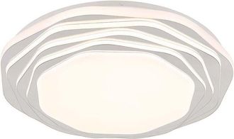 Globo Lighting Globo Lighting - Deckenlampe K&uuml;chenleuchte Wohnzimmerleuchte led dimmbar 3-Stufen cct opal chrom