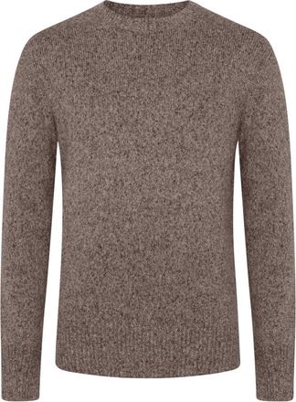 Phil Petter Strick-Pullover in Melange-Optik mit Alpakawolle in