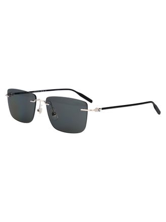 Montblanc MB0429S Metal Frame Sunglasses - Silver