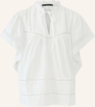 Oui Blusenshirt Mit Lochspitze weiss