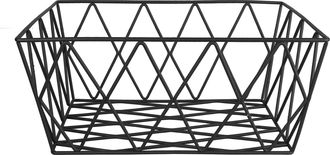 Kleine Wolke Korb Slack, Farbe: Schwarz, Material: Metall, Gr&ouml;&szlig;e: L&auml;nge 19 cm, Breite 28 cm, H&ouml;he 12 cm