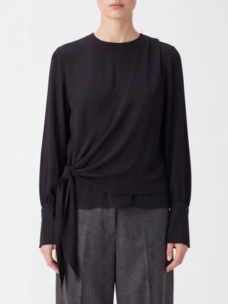 Federica Tosi Blouse drap&eacute;e en viscose avec &eacute;paules fronc&eacute;es et ceinture