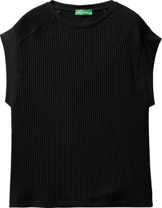 Benetton Damen 3oqgd107w T-Shirt, Schwarz, Medium