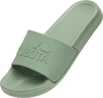Kubota Basic Badelatschen Herren & Damen - Rutschfest Badeschuhe - Flip Flops f&uuml;r Sauna & Strand - Leichte Hausschuhe - Hellgr&uuml;n 38
