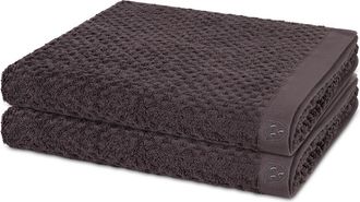 ROSS Harmony 2er Set Duscht&uuml;cher - Weicher Walkfrottee 520 g/m&sup2;, Hautfreundlich & Saugstark, Flauschiges Duschtuch mit Eleganter Saumstickerei - Zeitloses 