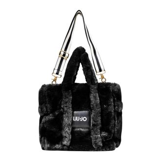 Liu Jo Femme, Sacs, Noir, Taille: ONE Size Sac Fourre-Tout Moderne en Fausse Fourrure