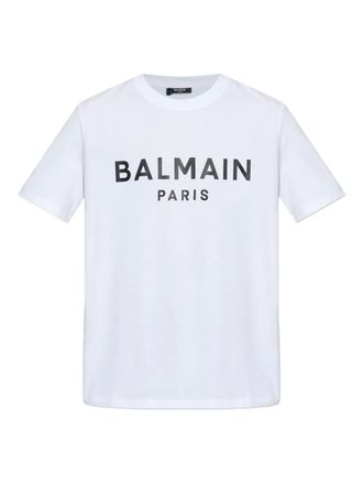 Balmain T-Shirt mit Logo-Print - Wei&szlig;